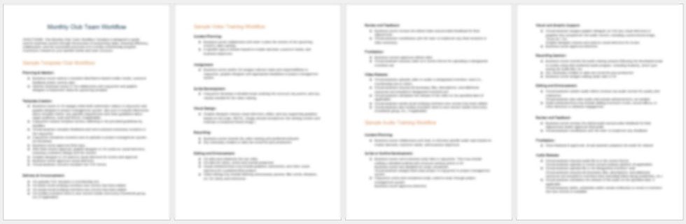 Monthly Club Creation Templates