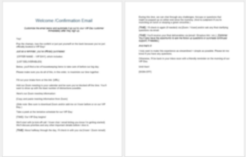 Free VIP Day Templates for Coaches & Service Providers